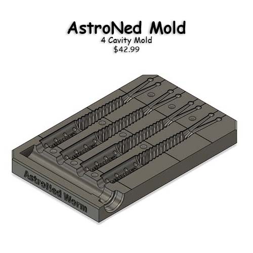 Astro Ned Mold - 4 Cavities - NGraves Bait Molds NGraves Bait Molds