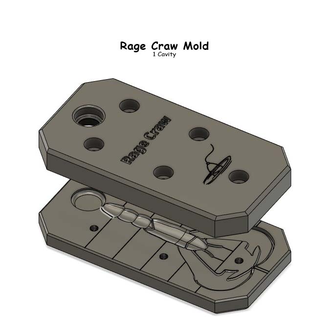 Rage Craw Mold - NGraves Bait Molds NGraves Bait Molds