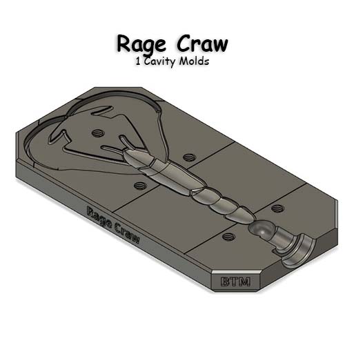 Rage Craw Mold - NGraves Bait Molds NGraves Bait Molds
